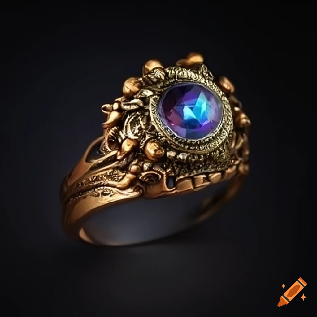 A unique and enchanting fantasy ring on Craiyon