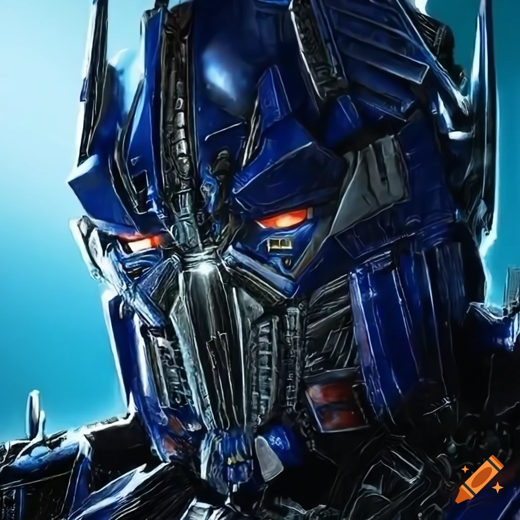 Detailed photorealistic portrait of Optimus Prime on Craiyon