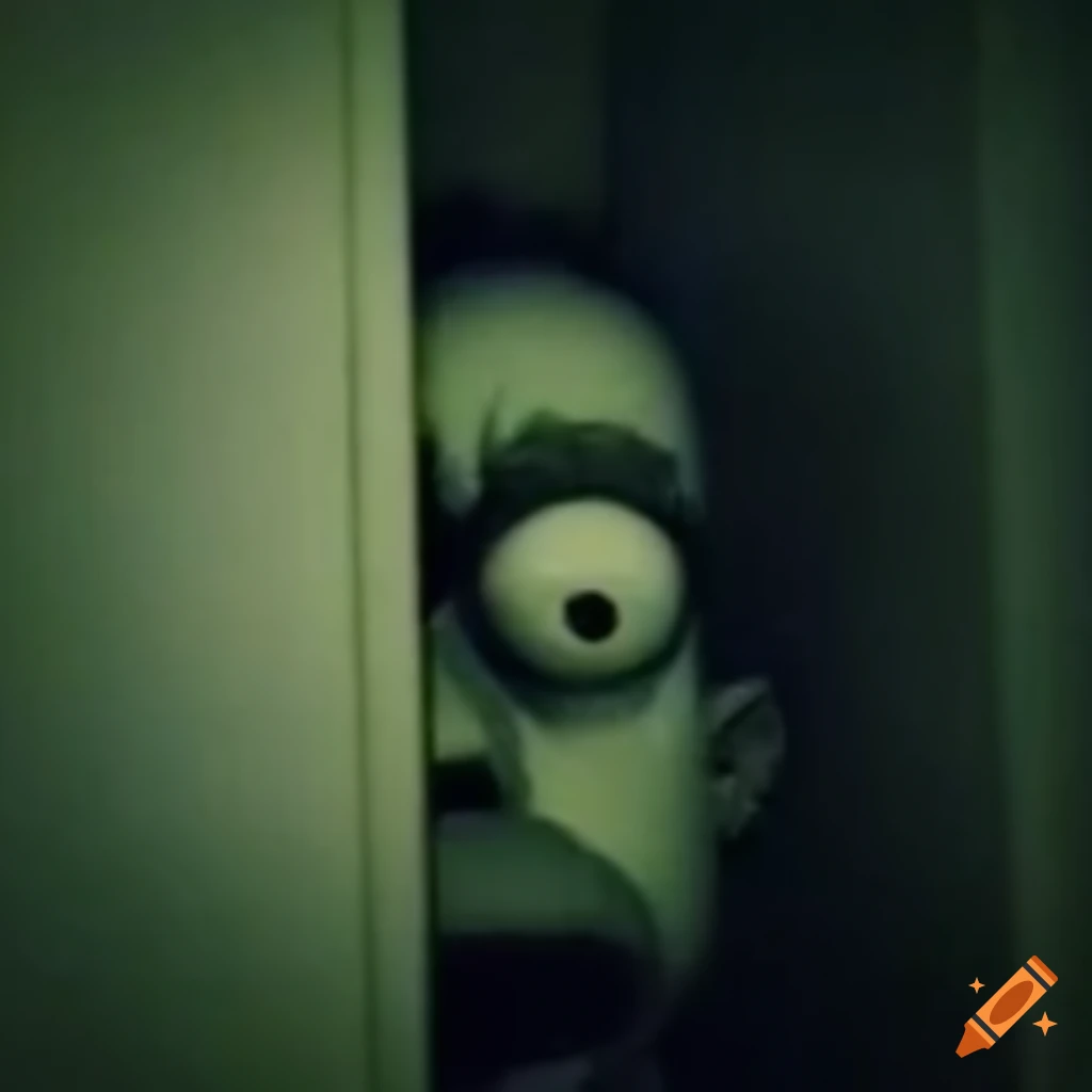 Creepy image of Homer Simpson in a dimly lit bathroom on Craiyon