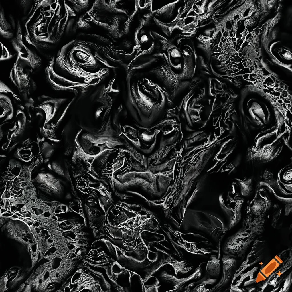 Seamless black and white alpha map creature texture on Craiyon