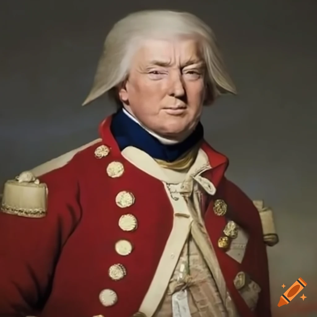 Image of donald trump as a continental soldier on Craiyon