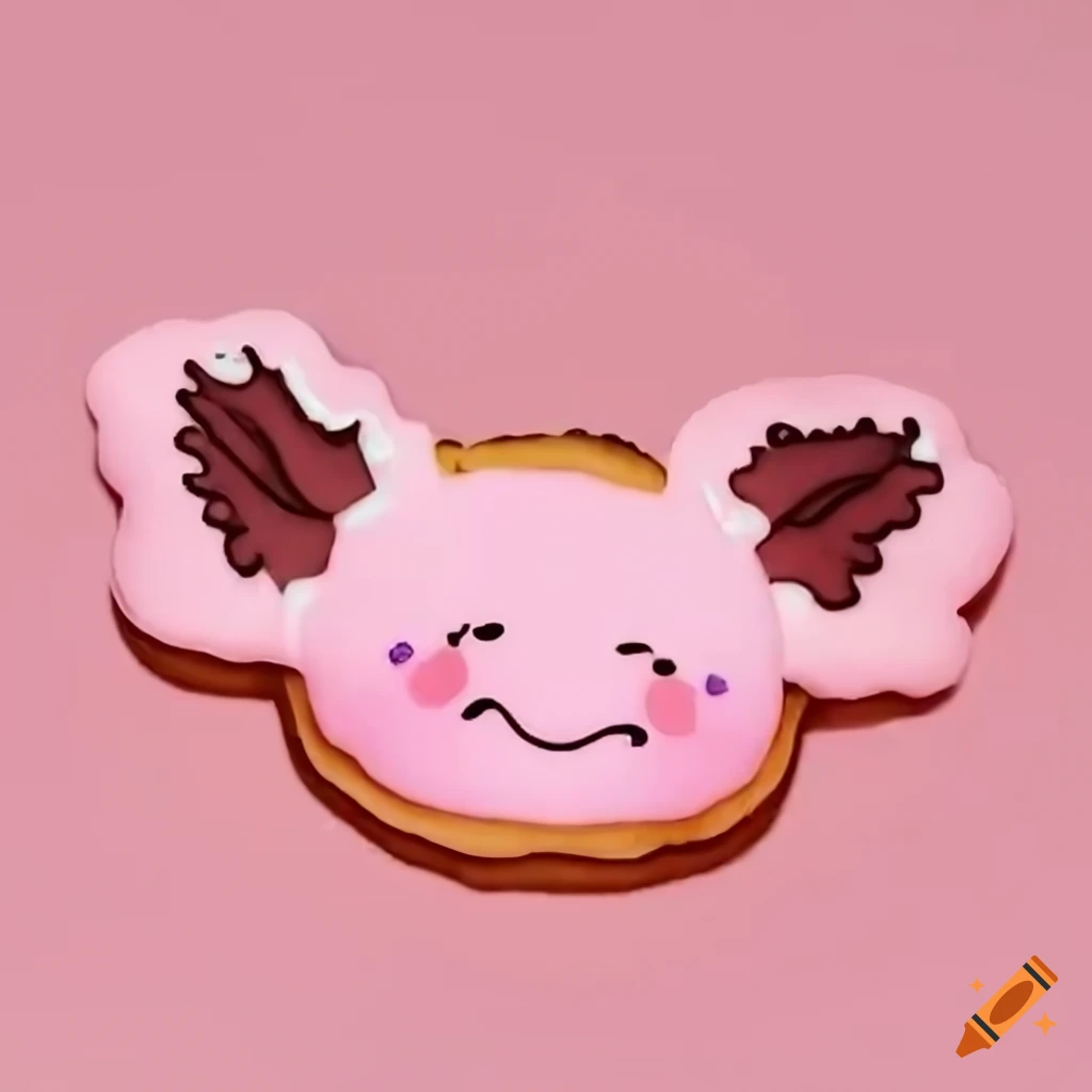 Crying axolotl turning into a donut on Craiyon