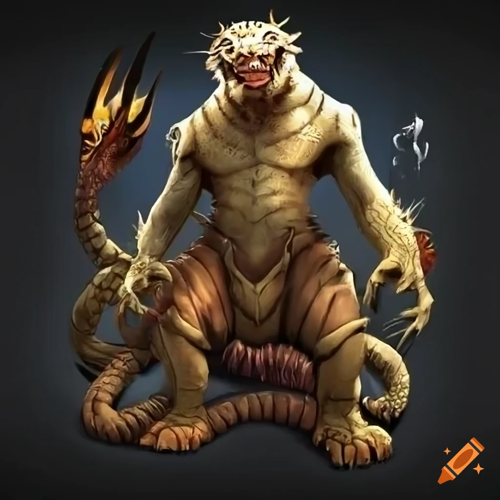 Illustration of a tiger and dragon in a fierce battle on Craiyon