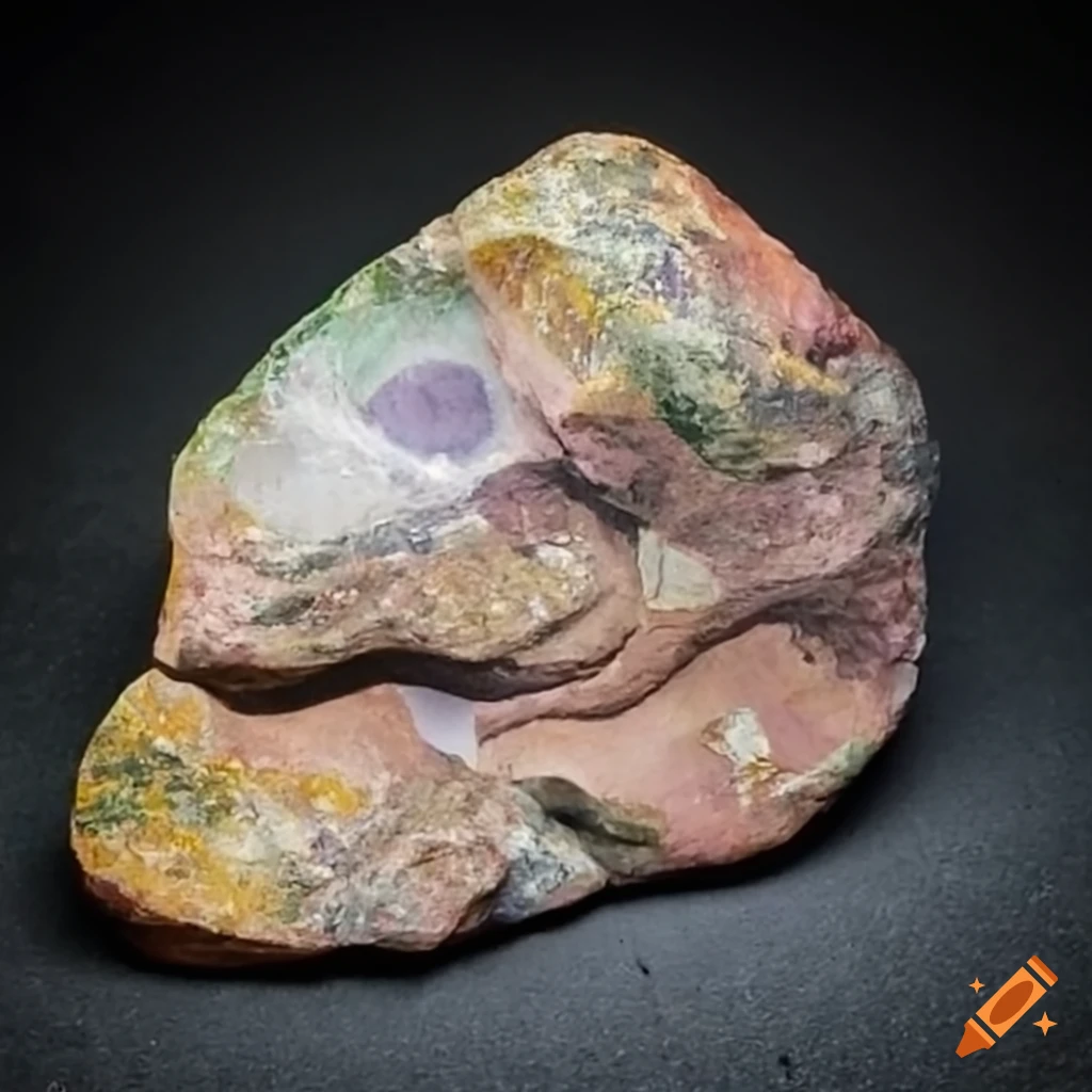 Image of an eccentric rock collector with his rock collection