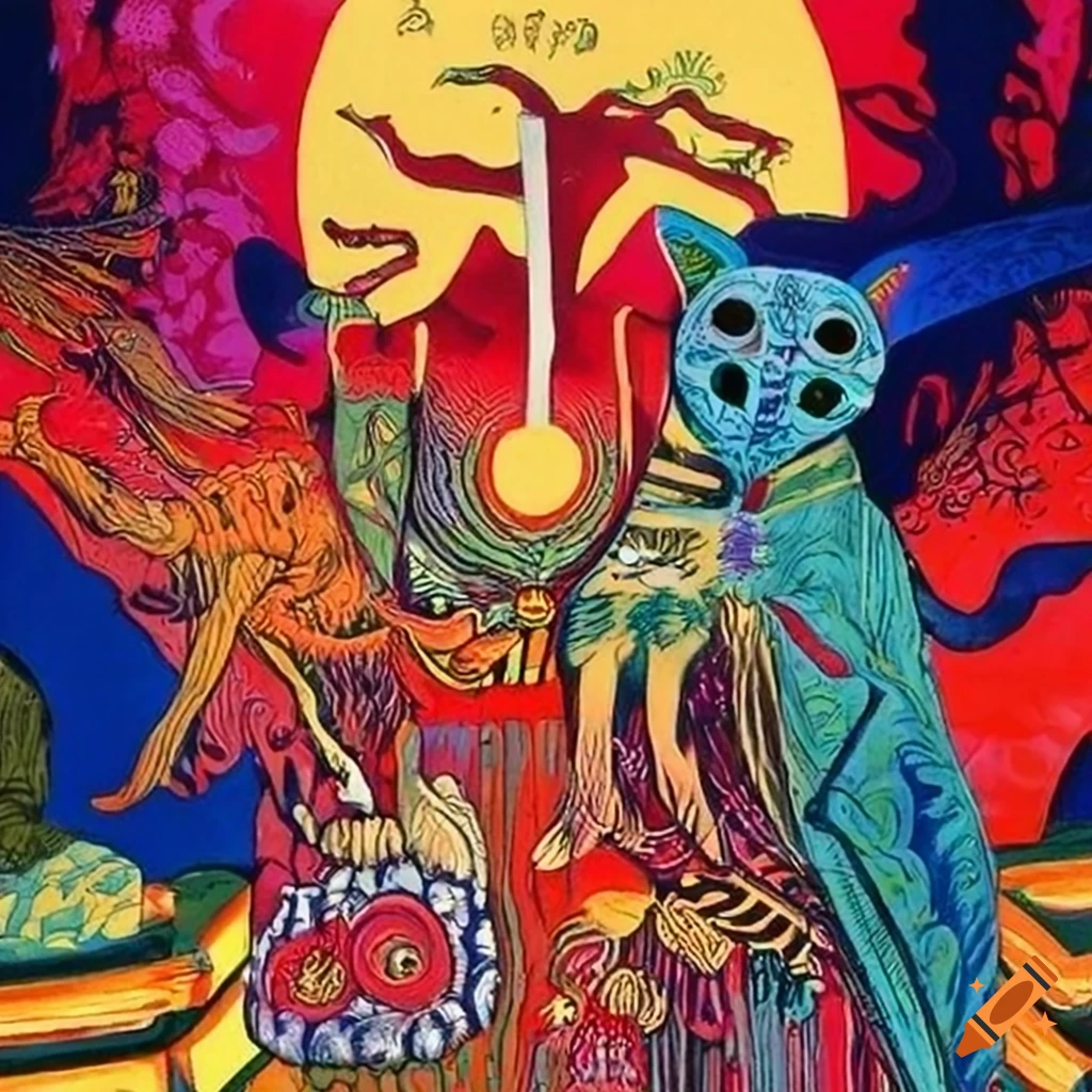 Colorful baba yaga tarot artwork with salish motifs and fantasy ...