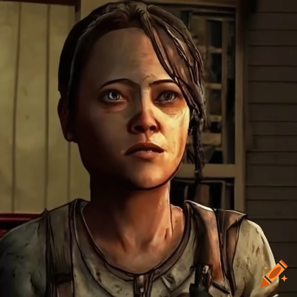 Doofy gilmore as a survivor in the walking dead video game on Craiyon