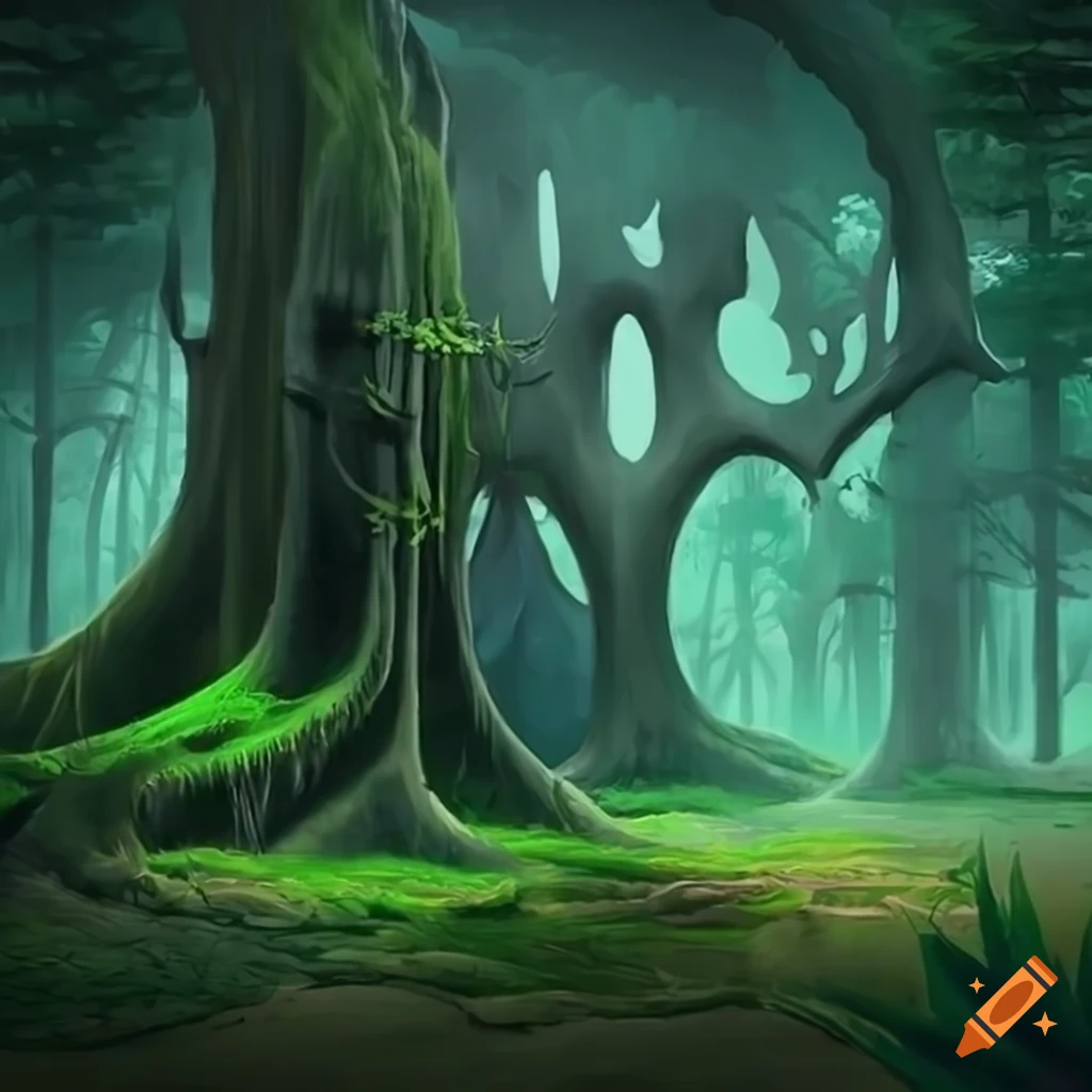 Fantasy forest landscape on Craiyon