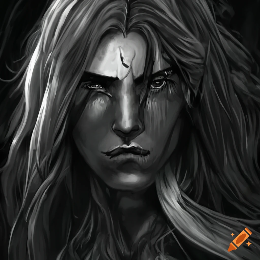 Captivating artwork of a mysterious half elf shadow oracle on Craiyon