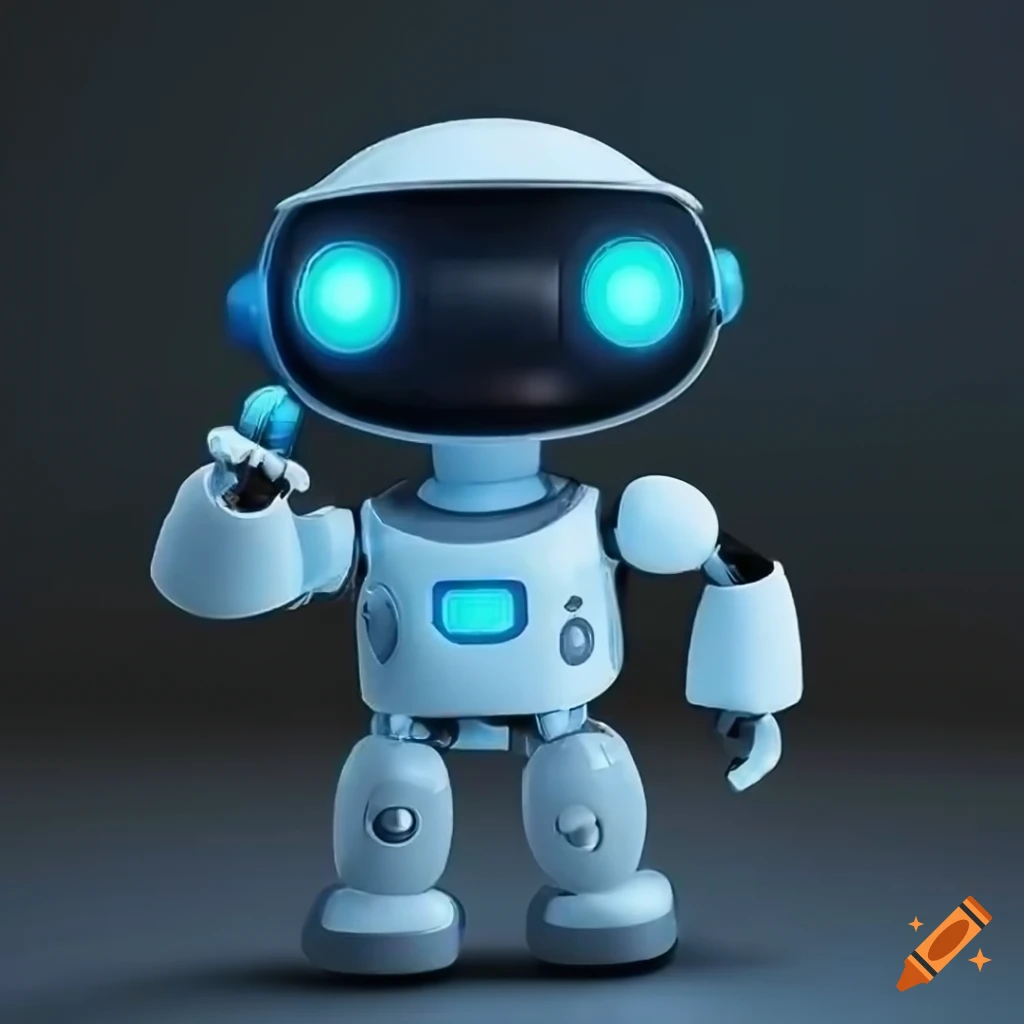 Photo-réaliste d'un petit robot sympathique avec roulettes on Craiyon