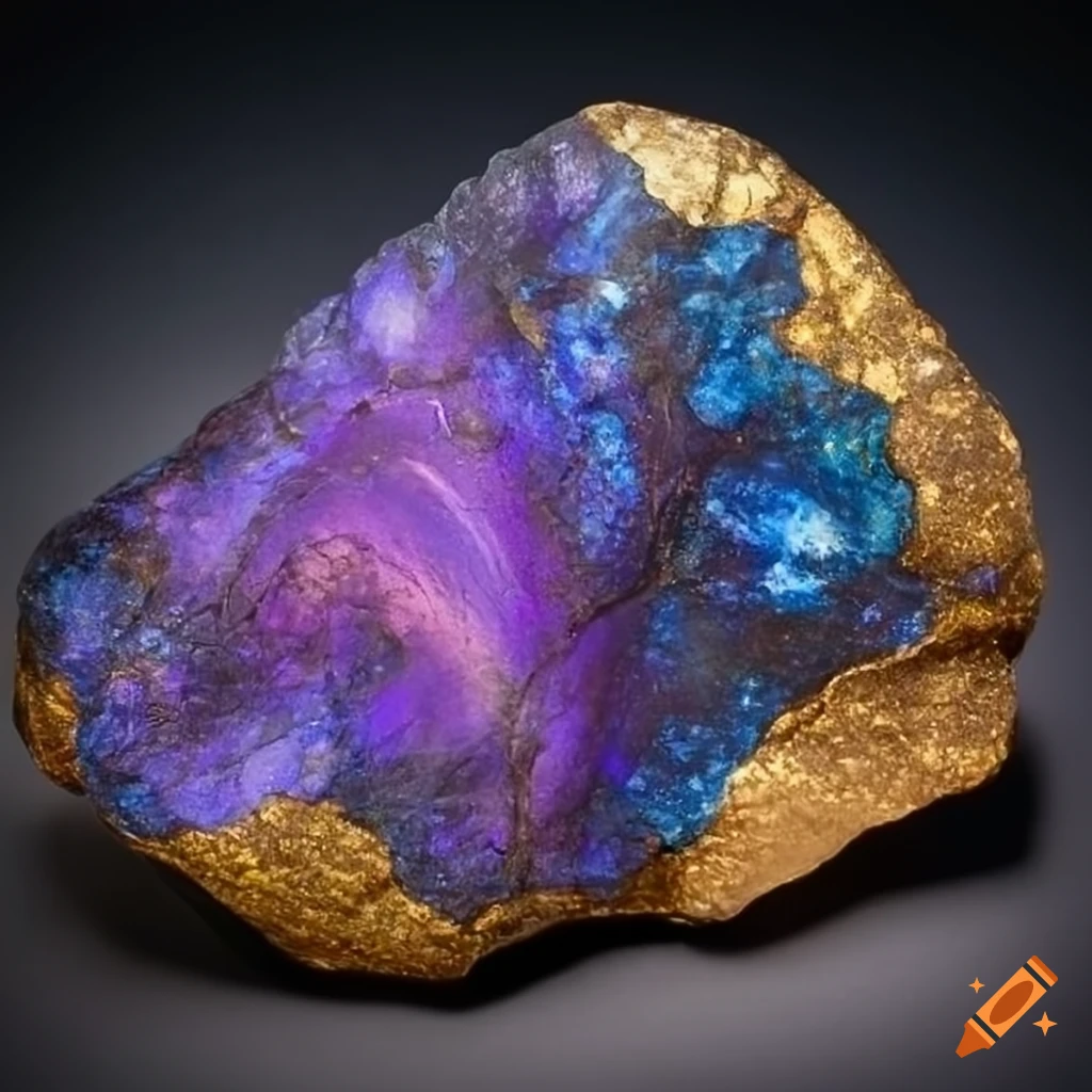 Painting of a meteorite with blue and purple lighting on Craiyon