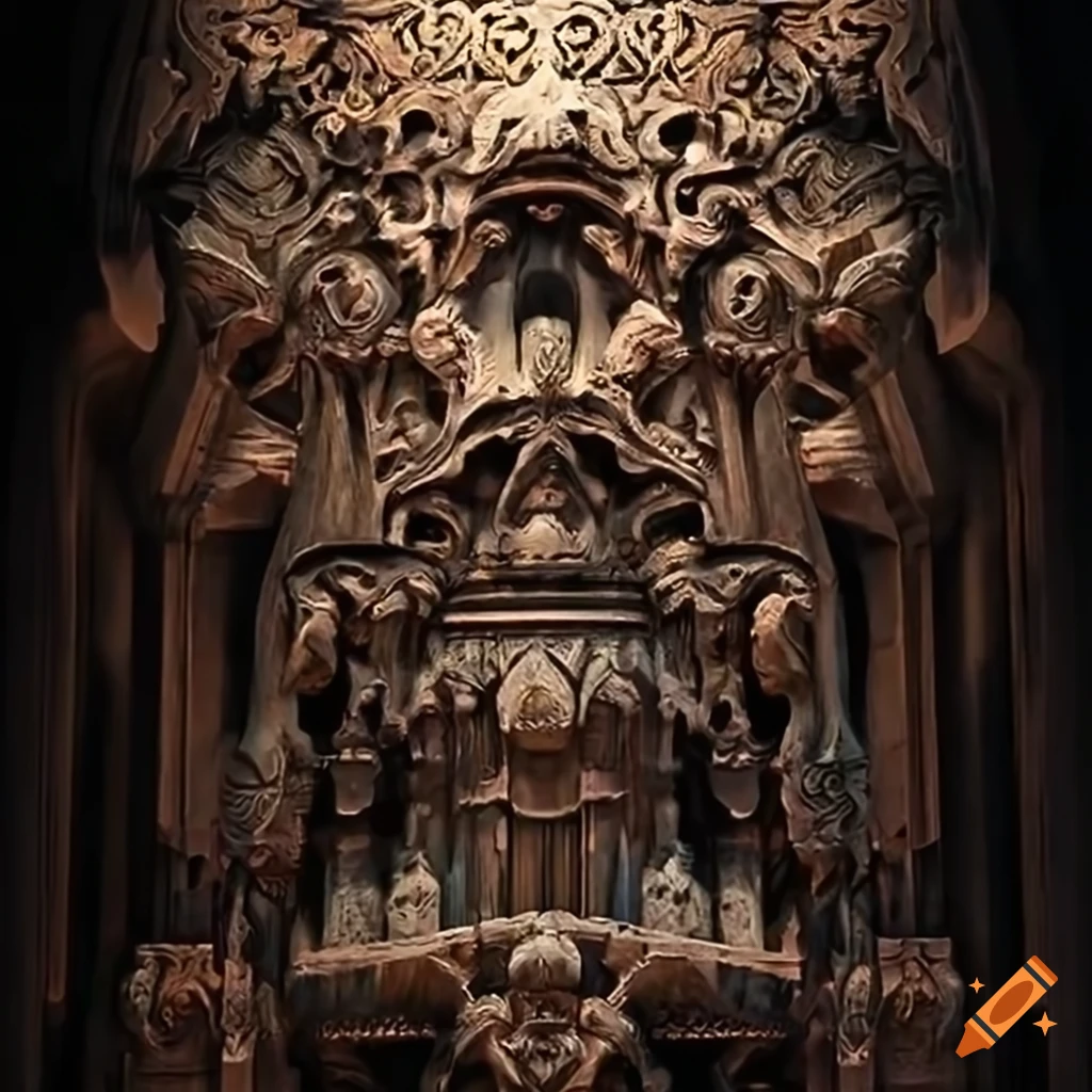 'architectural stave carving' inspired artwork with stunning details on ...