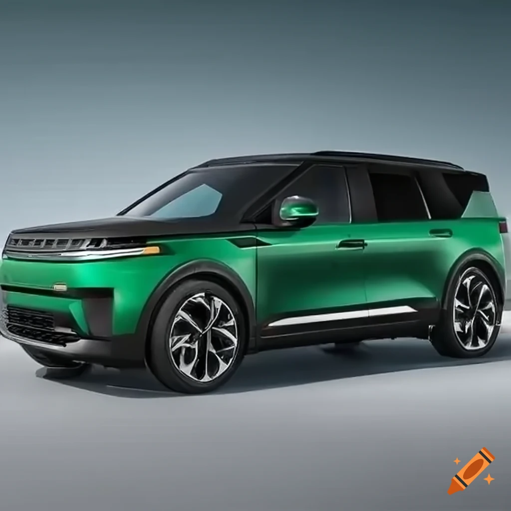 Green land rover z-box compact electric crossover mpv