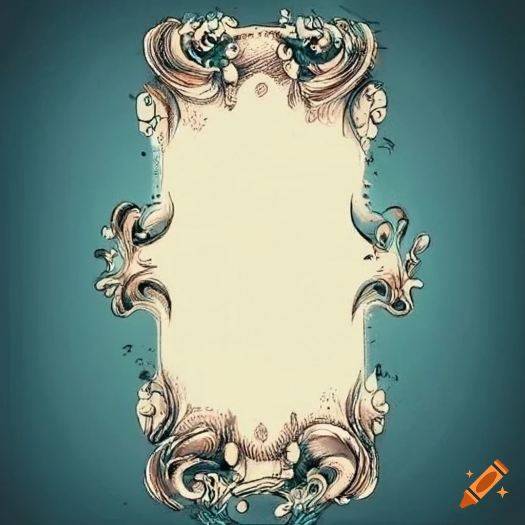 Decorative card border detail on Craiyon