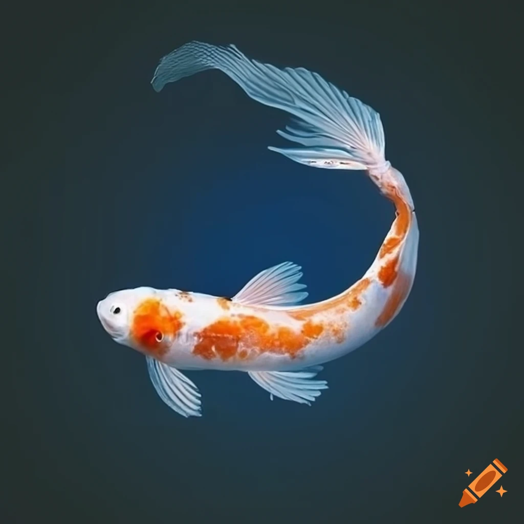 Koi fish swimming in a pond on Craiyon