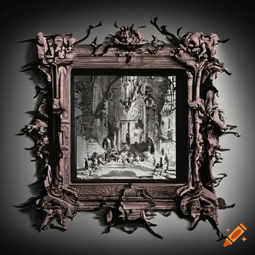 Gothic picture frame by Piranesi on Craiyon