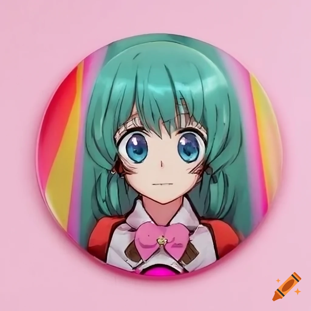 Cute anime button designs for collectors on Craiyon