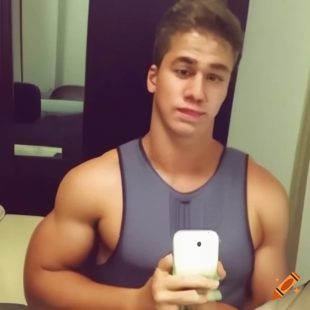 Selfie of a strong and confident man on Craiyon