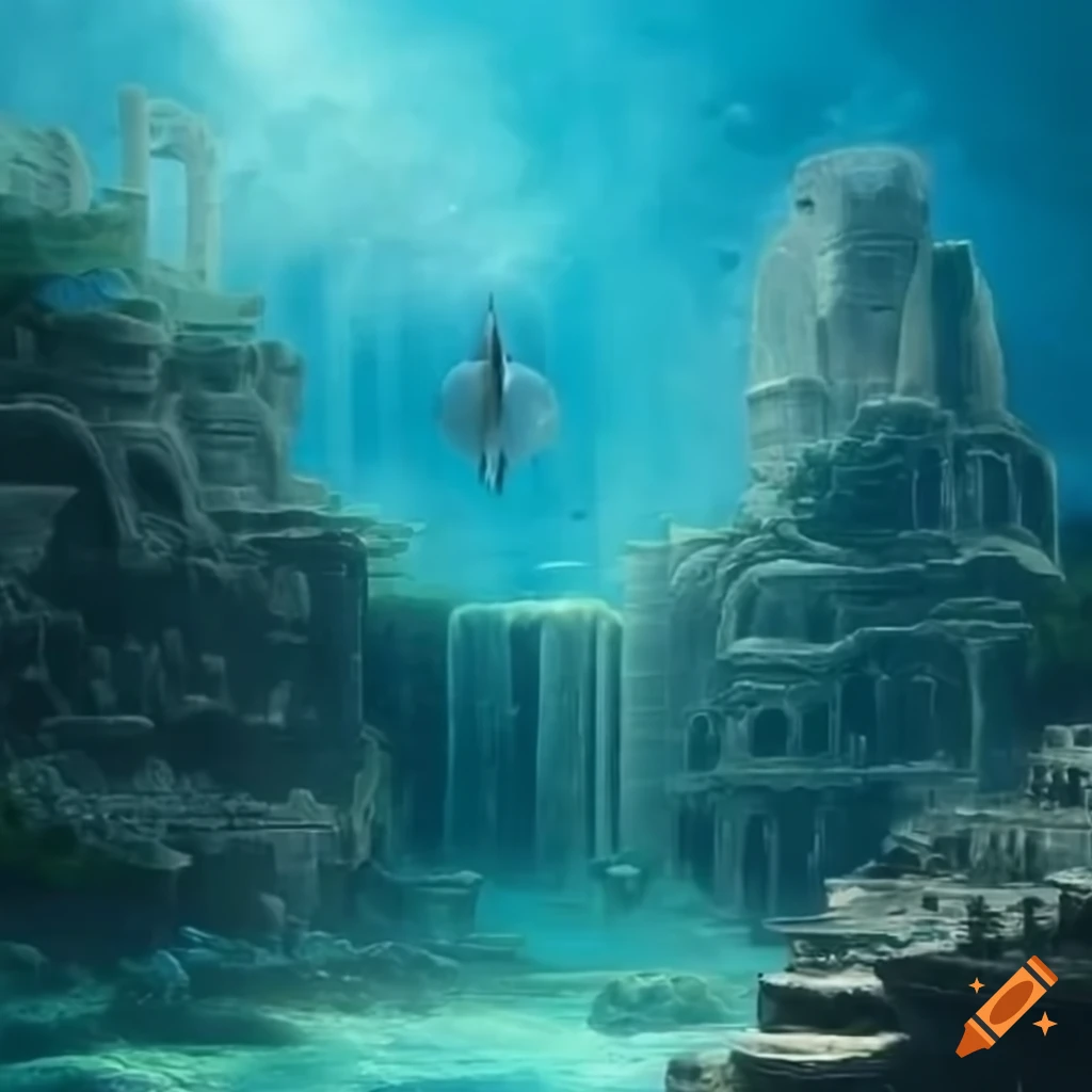 Artistic depiction of the lost city of atlantis on Craiyon