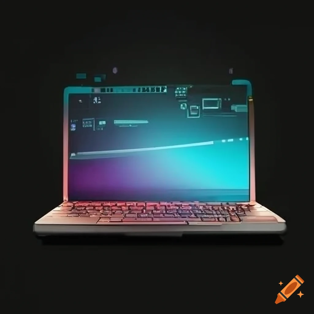 Website editor tool displayed on a laptop on Craiyon