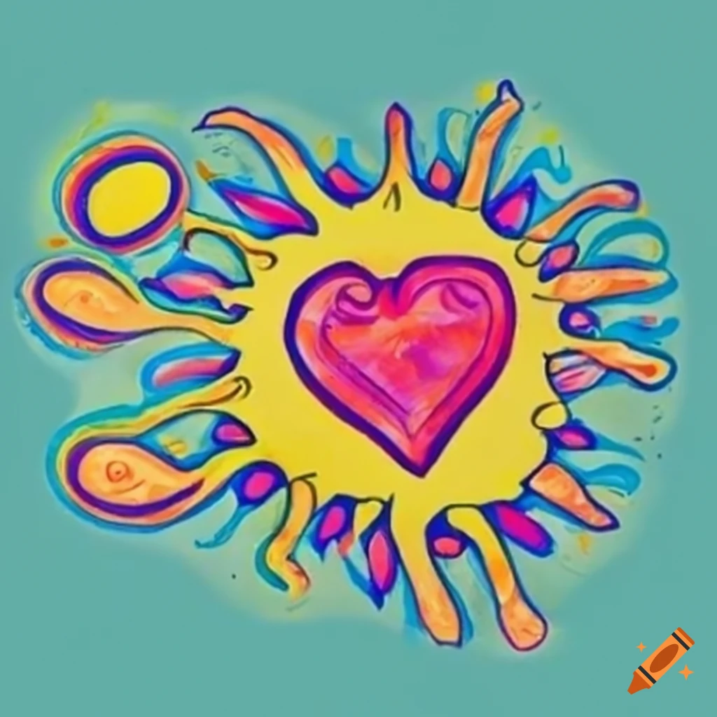 Sunshine heart symbolizing love on Craiyon