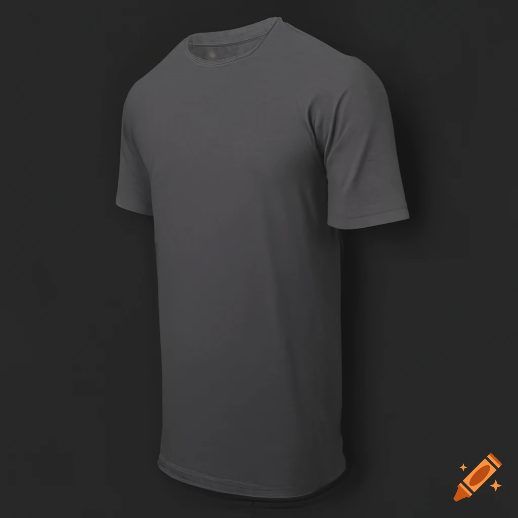 Blank dark grey t-shirt for customization on Craiyon