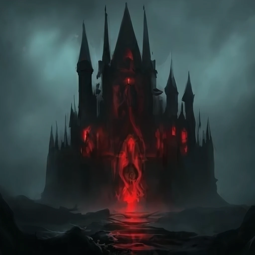 Sinister gothic castle artwork on Craiyon