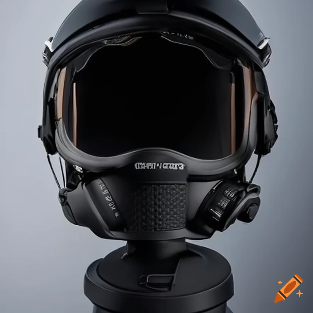 Helmet with integrated GPS and microphone for safety on Craiyon