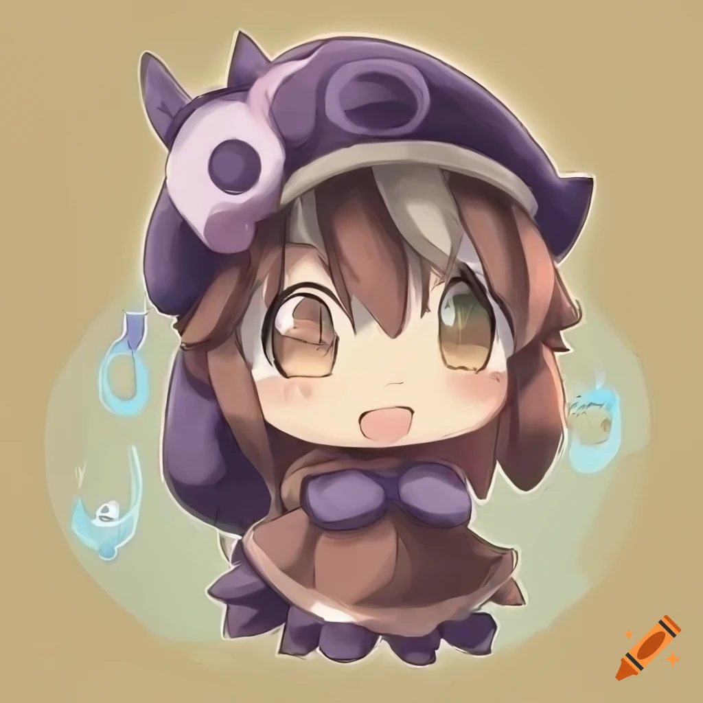 Cute chibi artwork of Made in Abyss characters on Craiyon