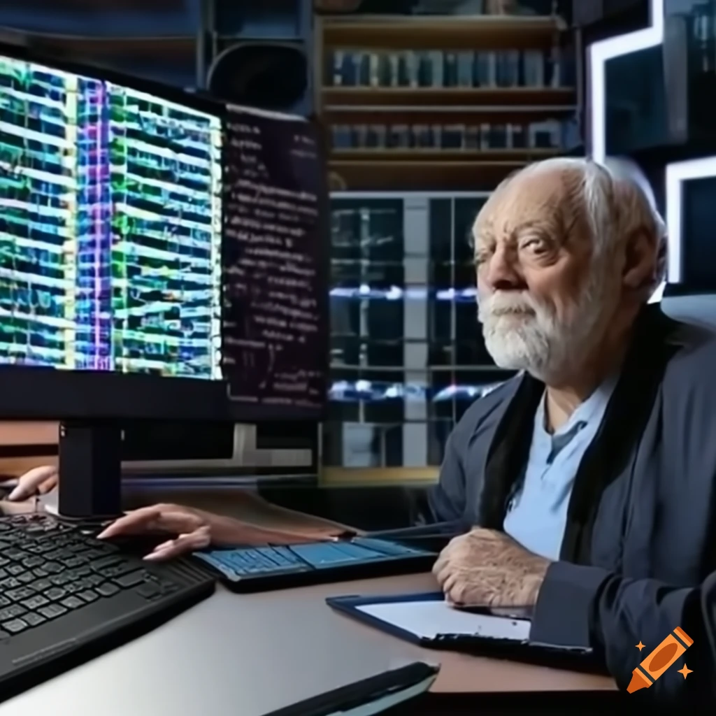 Meme of Hide the Pain Harold using a big monitor on Craiyon