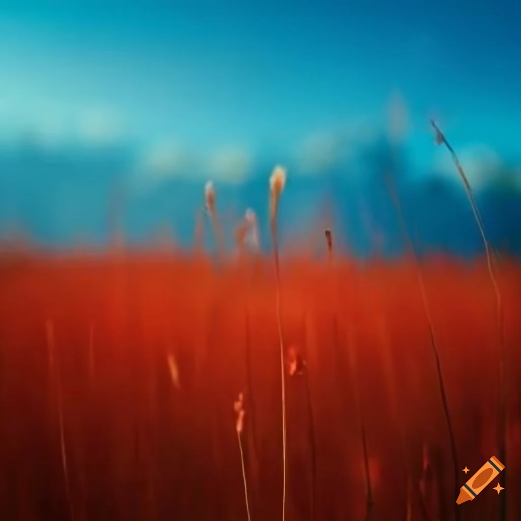 Red meadow on Craiyon