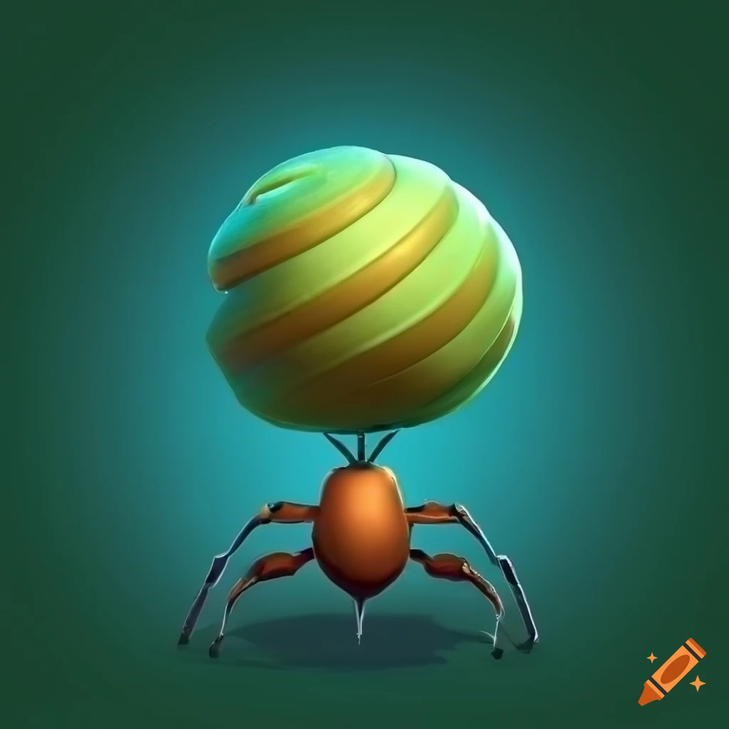 Stylized image of a cute spider with bumpy and silky texture on Craiyon