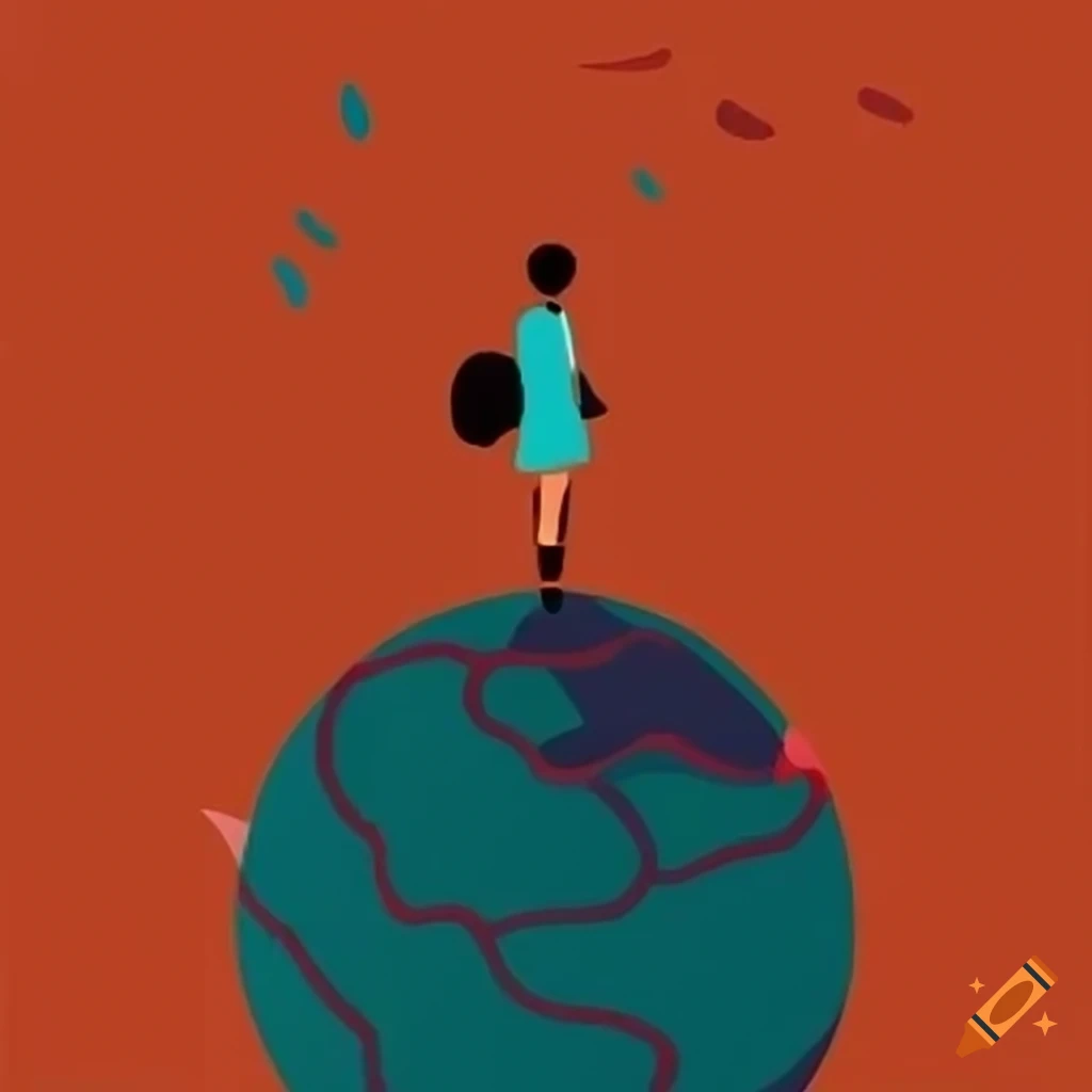 Minimalistic art depicting community resilience on Craiyon