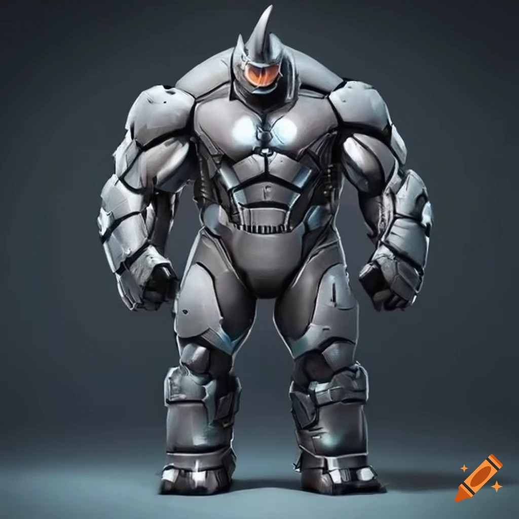 Marvel Rhino armor suit on Craiyon
