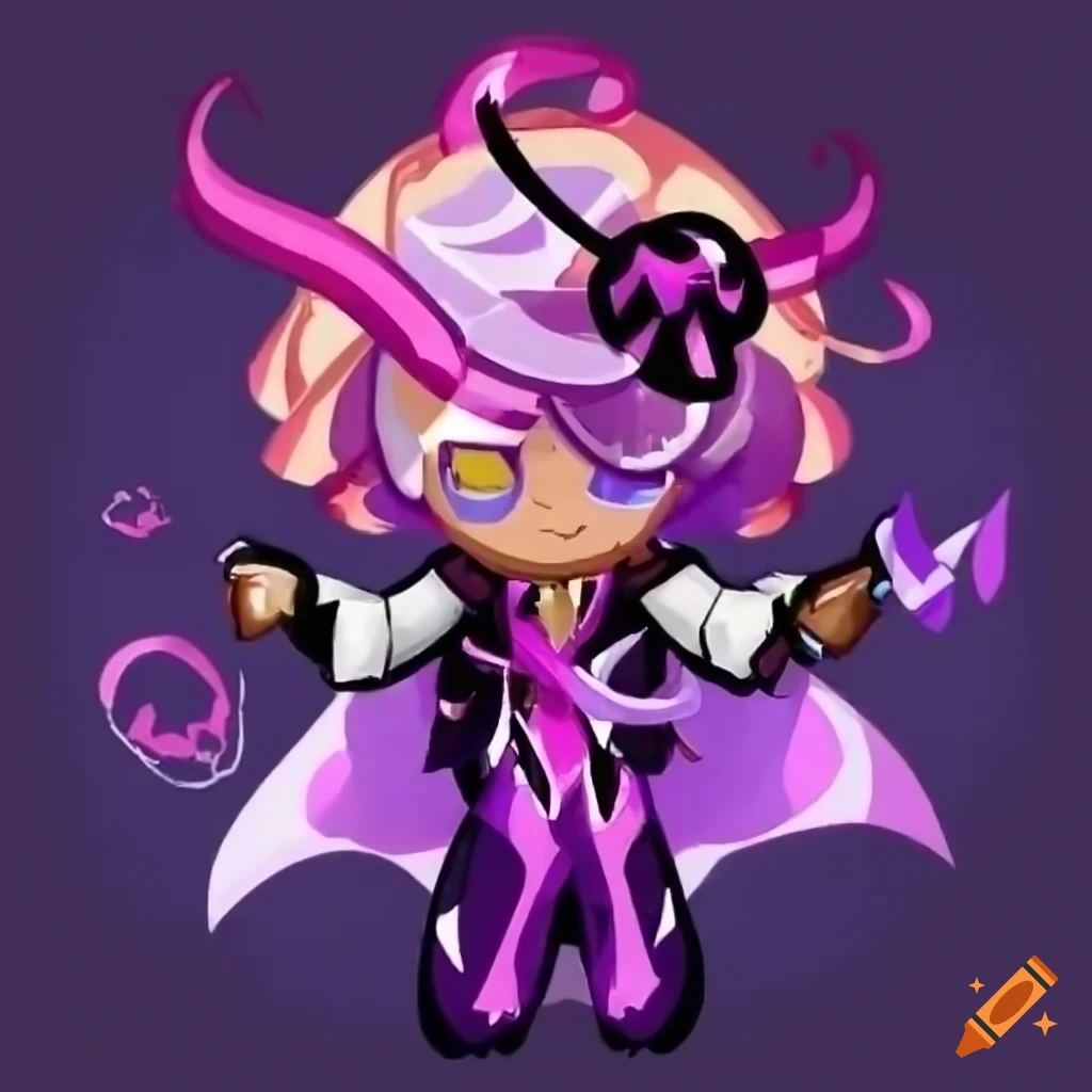 Chibi male Cookie Run character, Starving Venom Cookie on Craiyon