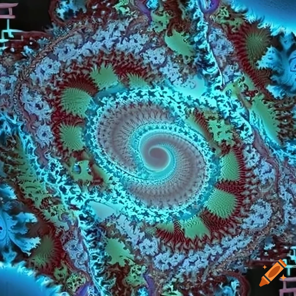 Abstract artwork of an infinite fractal on Craiyon