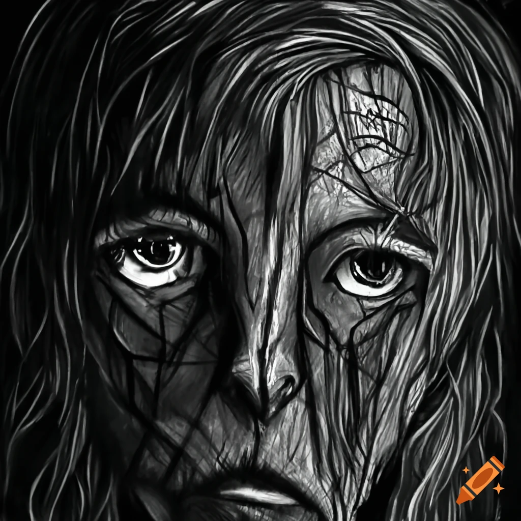 Illustration representing poor self-esteem and autism on Craiyon