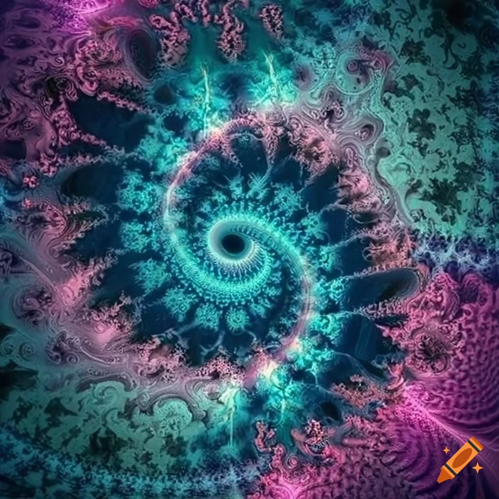 Infinite fractal artwork on Craiyon