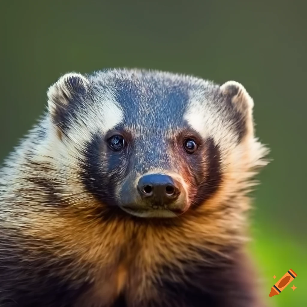 Hyperrealistic painting of an American badger Wolverine hybrid on Craiyon
