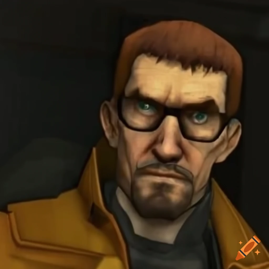 Gordon freeman from half-life in action on Craiyon