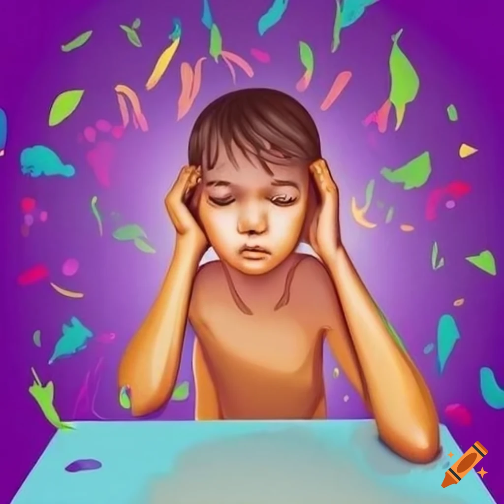 Image of a restless child on Craiyon