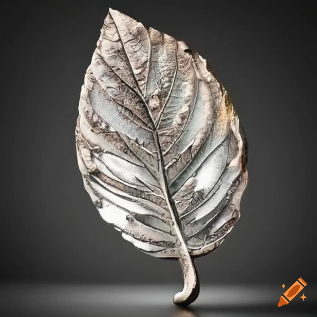 Silver leaf pendant with the word 'even'