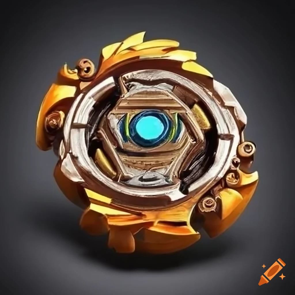 Steampunk-inspired beyblade with hawk design on Craiyon