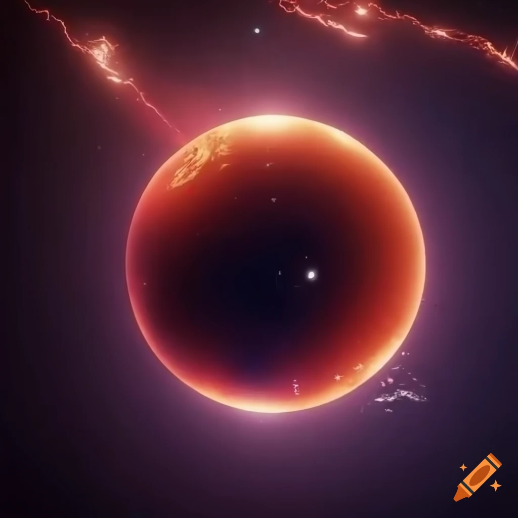 Digital art of a colorful earth planet with electrical connections on ...