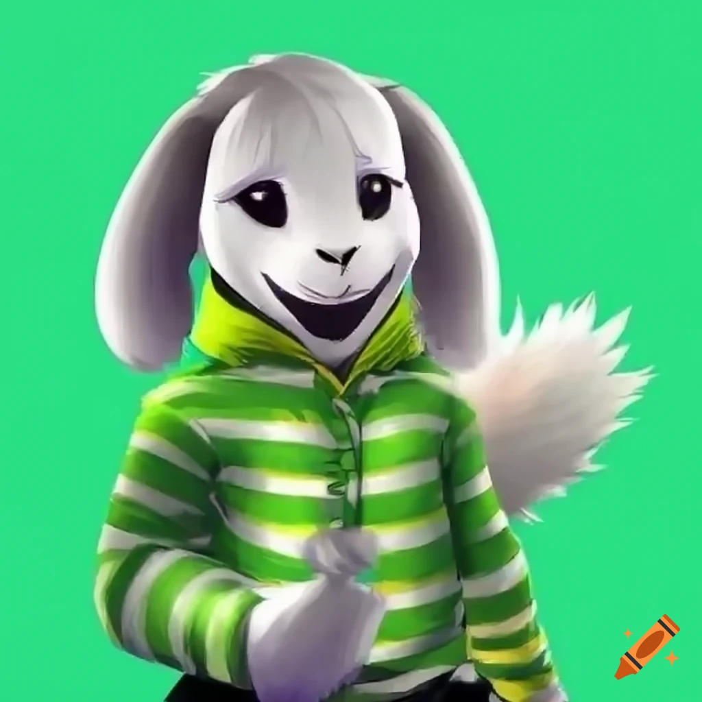 Image of asriel, an anthropomorphic goat boy on Craiyon