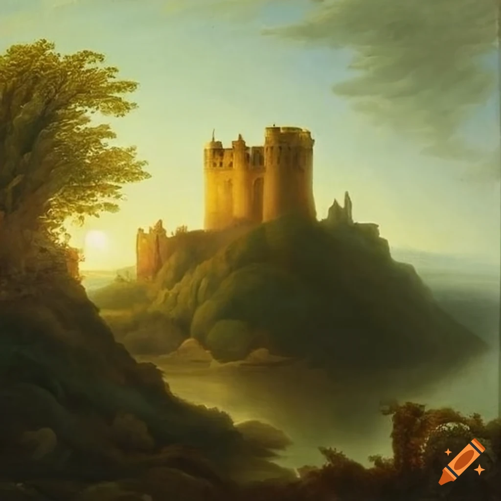 Thomas cole's castle landscape on Craiyon
