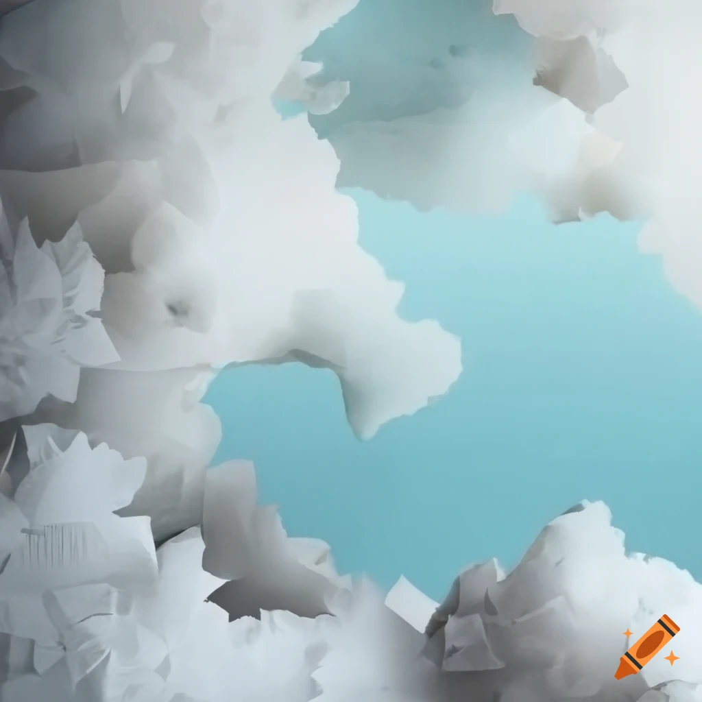 Scrap paper clouds background
