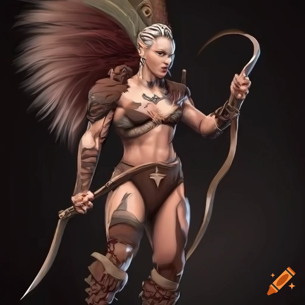 Female high-elf barbarian warrior on Craiyon