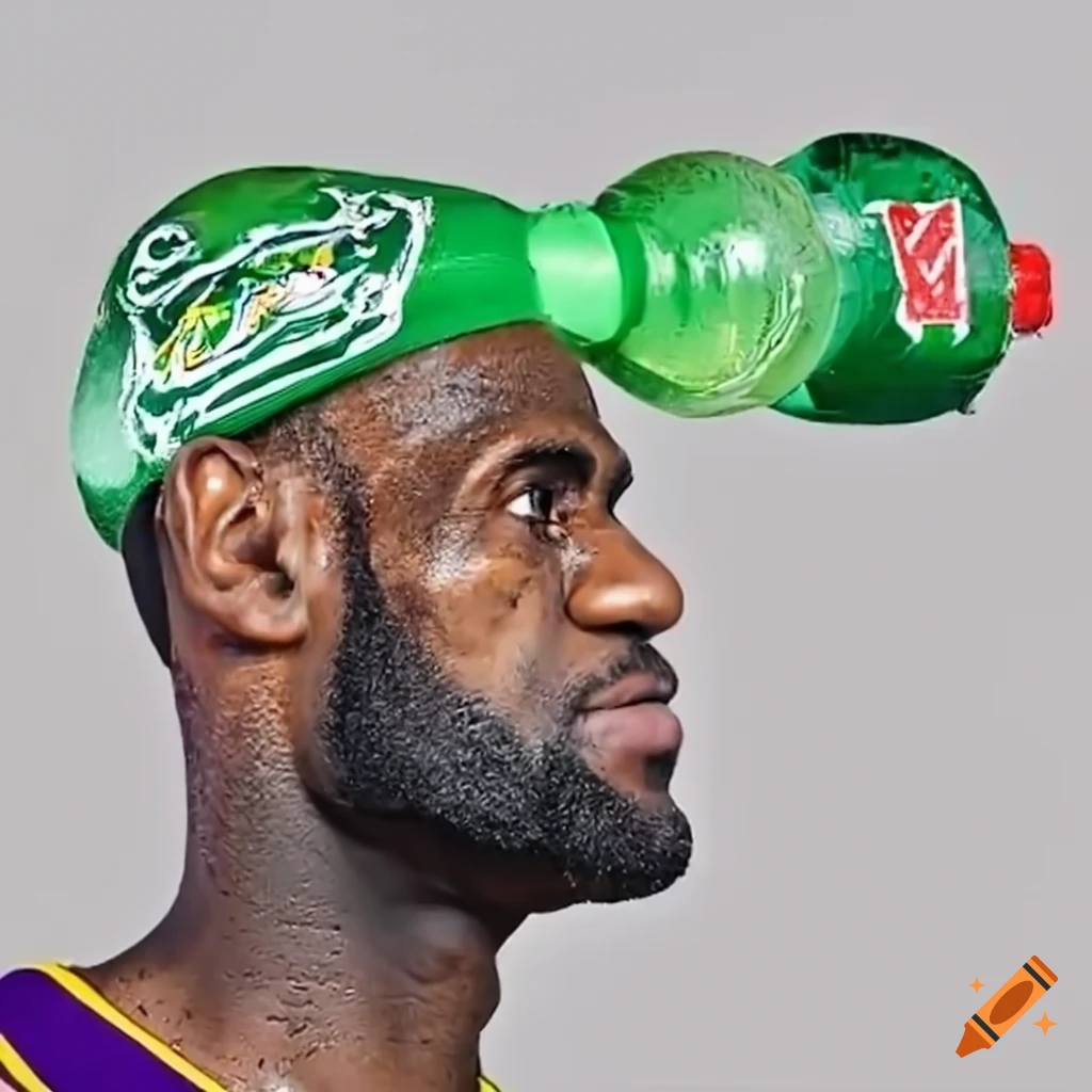 LeBron James drinking Mountain Dew on Craiyon