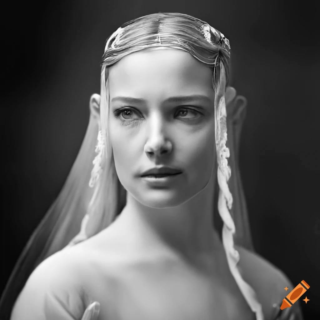 Portrait of galadriel from a fantasy movie on Craiyon