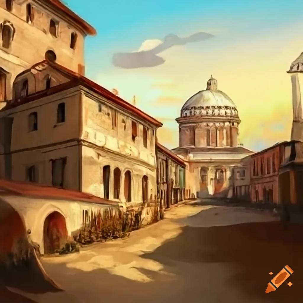 Countryside landscape in Rome on Craiyon